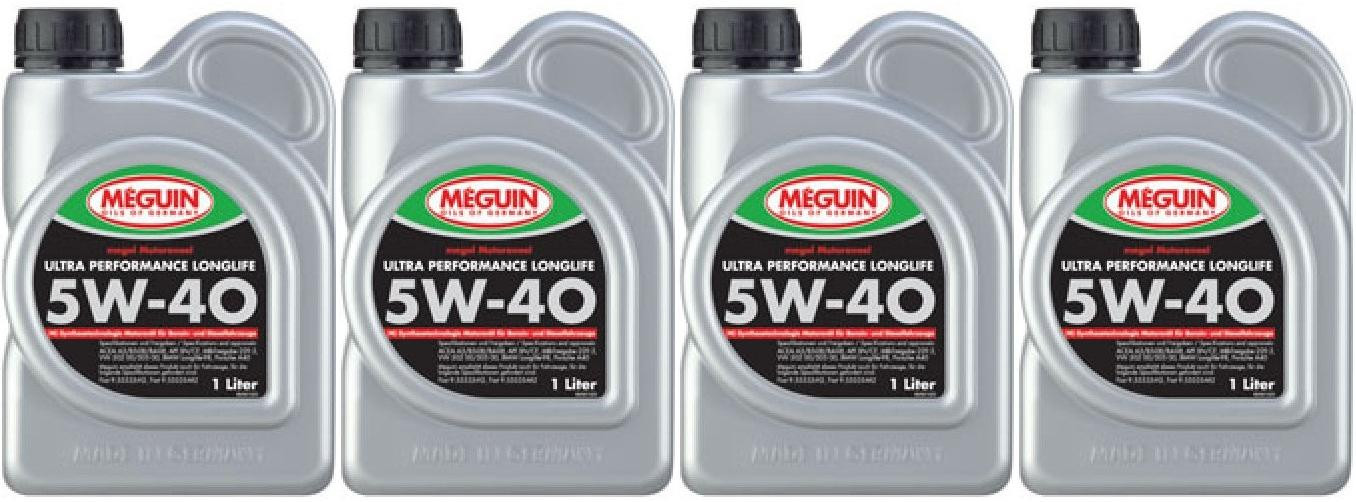 Meguin megol 4361 Motoröl Ultra Performance Longlife SAE 5W-40 4x 1l ...